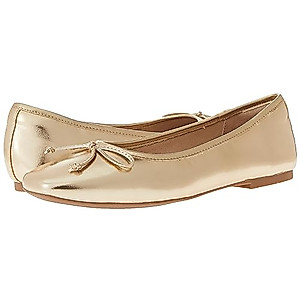 The Drop Women's Pepper Ballet Flat with Bow, Gold, 5