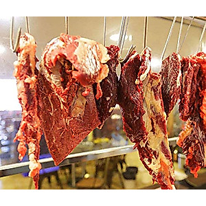 Alele 8 Inch Meat Hook 10mm Heavy Duty Stainless Steel Butcher Hooks for Hanging Beef (Meat Hook 10mm 8inch 4p)