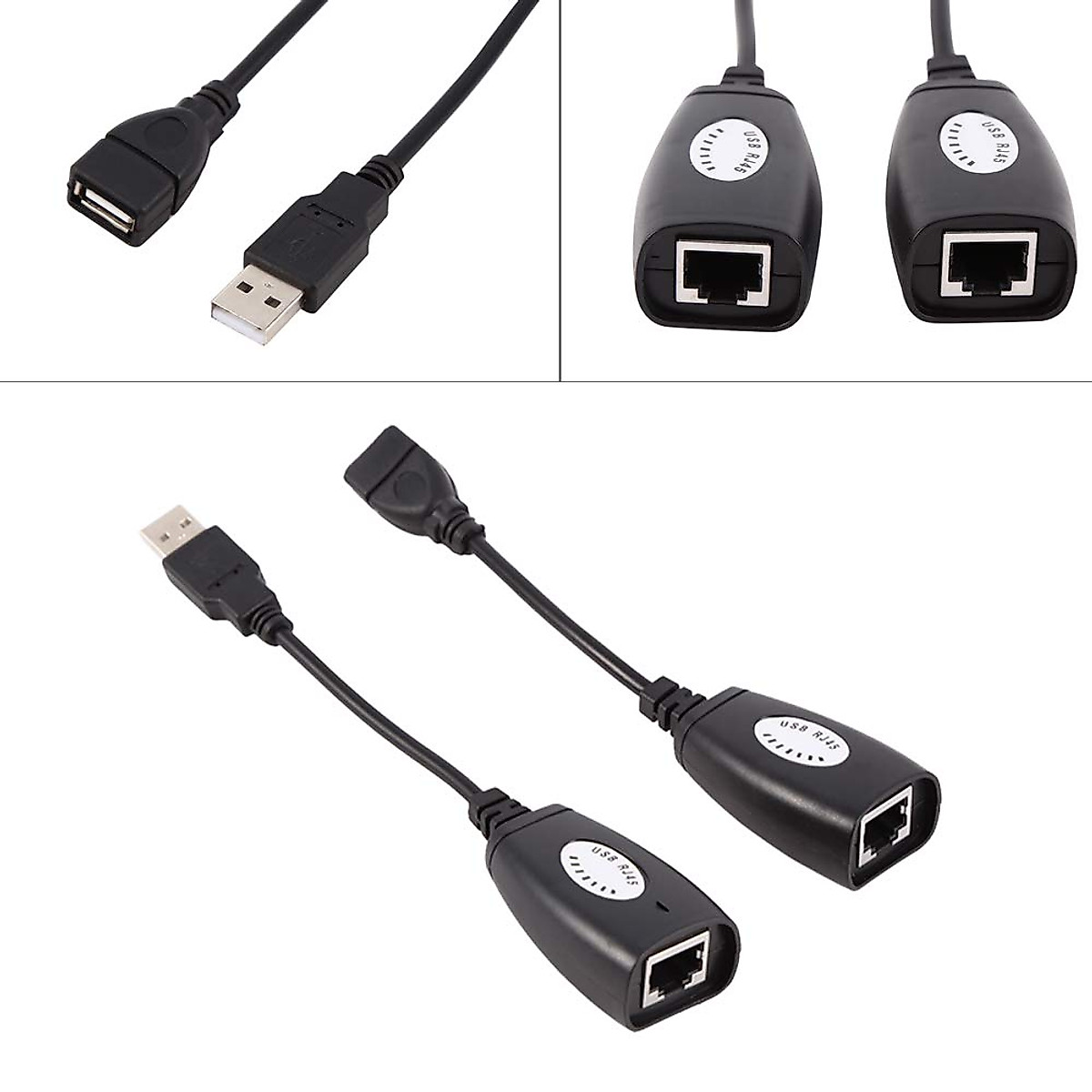 USB to RJ45 Adapter,USB 2.0 to RJ45 Ethernet Extension Extender Network Adapter Cable Wired LAN Ideal for Use with USB Cameras, Printers, Web Cameras, Keyboard, Extensions