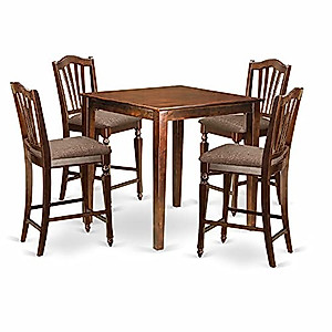 East West Furniture VNCH5-MAH-C Dining Set