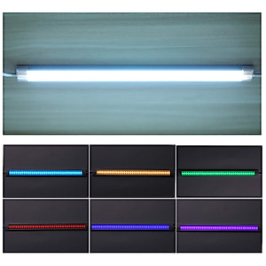 LED Dimmable Under Cabinet Lights, Hardwired Linkable Cabinet Strip Lighting Fixture with Remote&APP Control, 24VDC RGBW Plug in Counter Light Bars for Kitchen Curio Liquor Shelf(RGB+Daywhite)