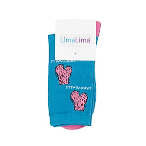 LimaLima Men's Funny Novelty Saggy Balls Crew Socks