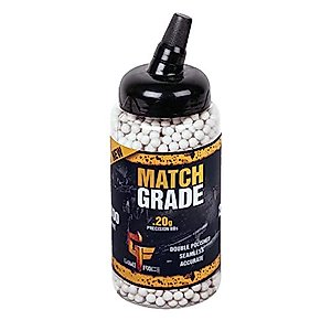 Game Face SAP2020E Match Grade 6mm .20-Gram White Biodegradable Airsoft BBs (2000-Count)