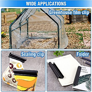 48 Pack Winter Pool Cover Clips for Above Ground Pools- 2 Shapes Pool Clips Pool Cover Clamps 4.7 inch Pool Wind Guard Clips Pool Black Securing Cover Clip for Swimming Pool with Metal Railing