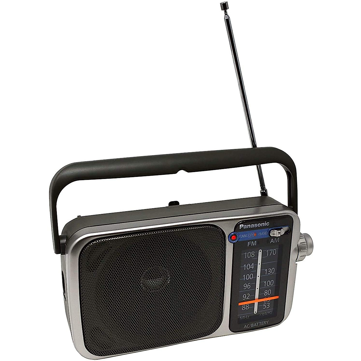 Panasonic RF-2400D / RF-2400 Portable FM/AM Radio with AFC Tuner + 4 X Panasonic AA Batteries + Starter Bundle