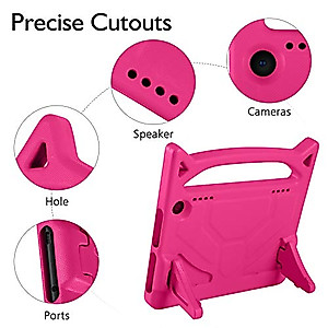 Fire HD 8 Tablet Case,Fire Tablet 8 Case,Amazon Fire HD 8 Tablet Case,Dinines Lightweight Kids Case with Handle Stand for Amazon Kindle Fire HD 8/8 Plus(12th/10th Generation,2022/2020 Release),Pink