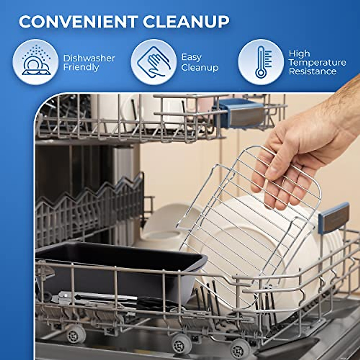 LOTTELI KITCHEN Air Fryer Rack for Double Basket Air Fryers, 304 Stainless Steel Multi-Layer Rack, Air Fryer Accessories Dehydrator Rack Compatible with Ninja Foodi DZ201/401 (6pcs Accessories)