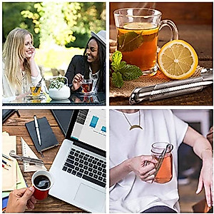 Tea Strainer with Gift Box, Tea Infuser for Loose Tea - 2 Pack Stainless Steel Tea Diffuser, Long-handle Tea infusers for Tea, Coffee, Seasonings, Spices, Gifts for Mother Father