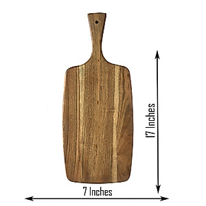 Affinity Decor Wood Cutting Board for Meat Bread Serving Board Charcuterie Board Cutting Board (Beige_17x7")