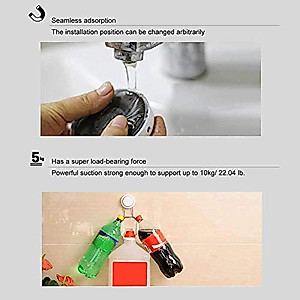 Natudeco Hair Dryer Holder Lift-Free stabilizer Spiral Suction Cups Clothes Rack Bathroom Storage Strong Load-Bearing Capacity for Curling Irons Shears Combs