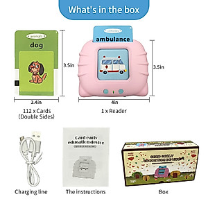 Educational Learning Toys for Toddler Ages 3-6, Kindergarten Talking Sight Words Flash Cards with 224 Words, Preschool Montessori Learning Resources and Birthday Gift for 3 4 5 Year Old Boys and Girls