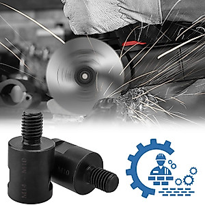 Mesee 2 Pieces Angle Grinder Attachment Adapters M14 Female to M10 Male Thread Adapter Conversion Tool Grinding Machine Converter Extension Rod for Diamond Core Bits Polishing Pad Wheel
