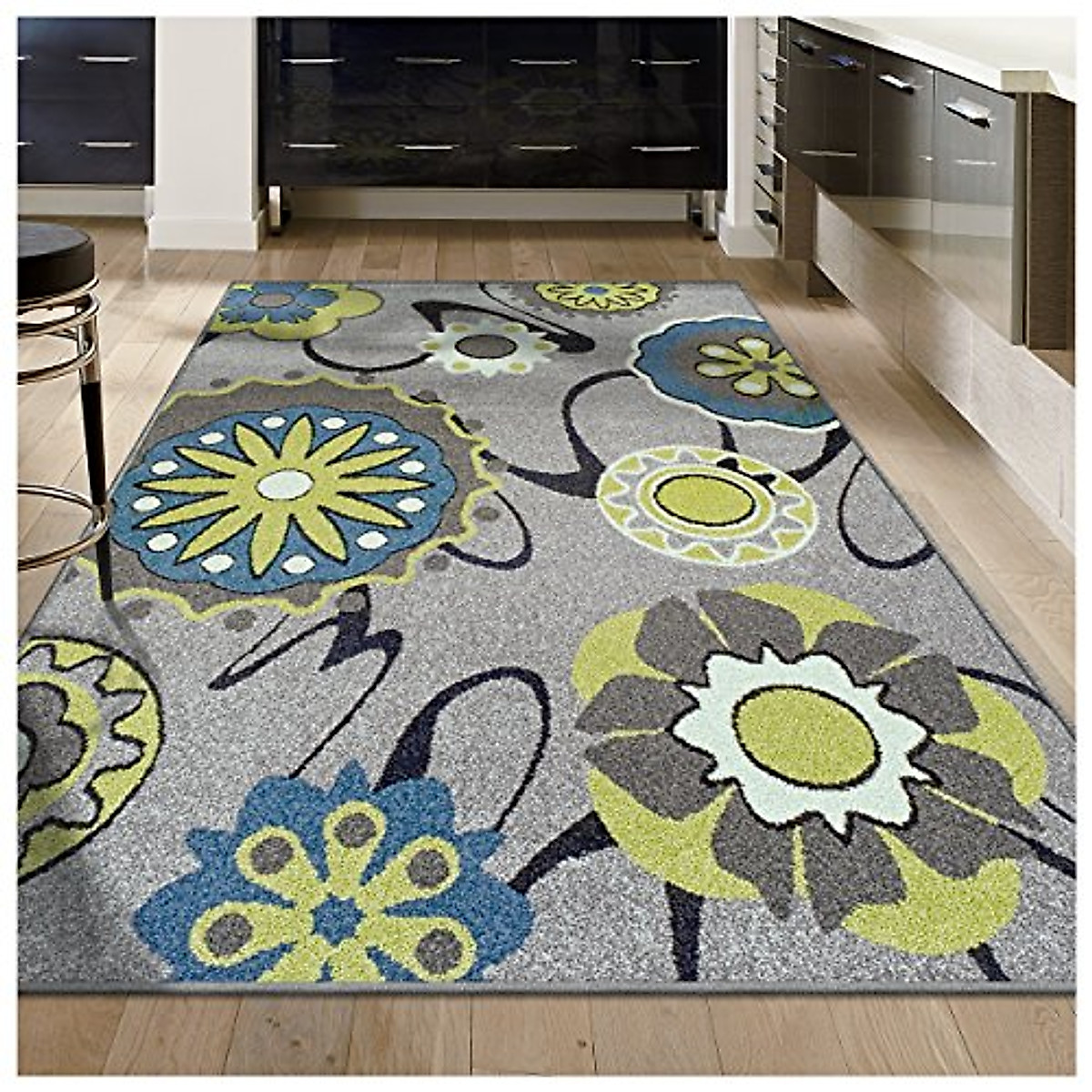 Superior Lana Collection, 6mm Pile Height with Jute Backing, Quality and Affordable Area Rugs, 4' x 6' Grey