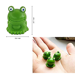 JKanruh 30 Pcs Mini Animals Miniature Resin Frogs,Cute Frogs Fairy Garden Moss Landscape Ornaments for Outdoor Decoration,Home Décor …