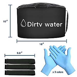 3 Pack RV Hose Storage Bags, RV Storage Accessories for Inside, Large Capacity RV Water Hose Storage with Zipper Closing for Sewer Hoses, Fresh/Black/Water Hoses, Electrical Cords