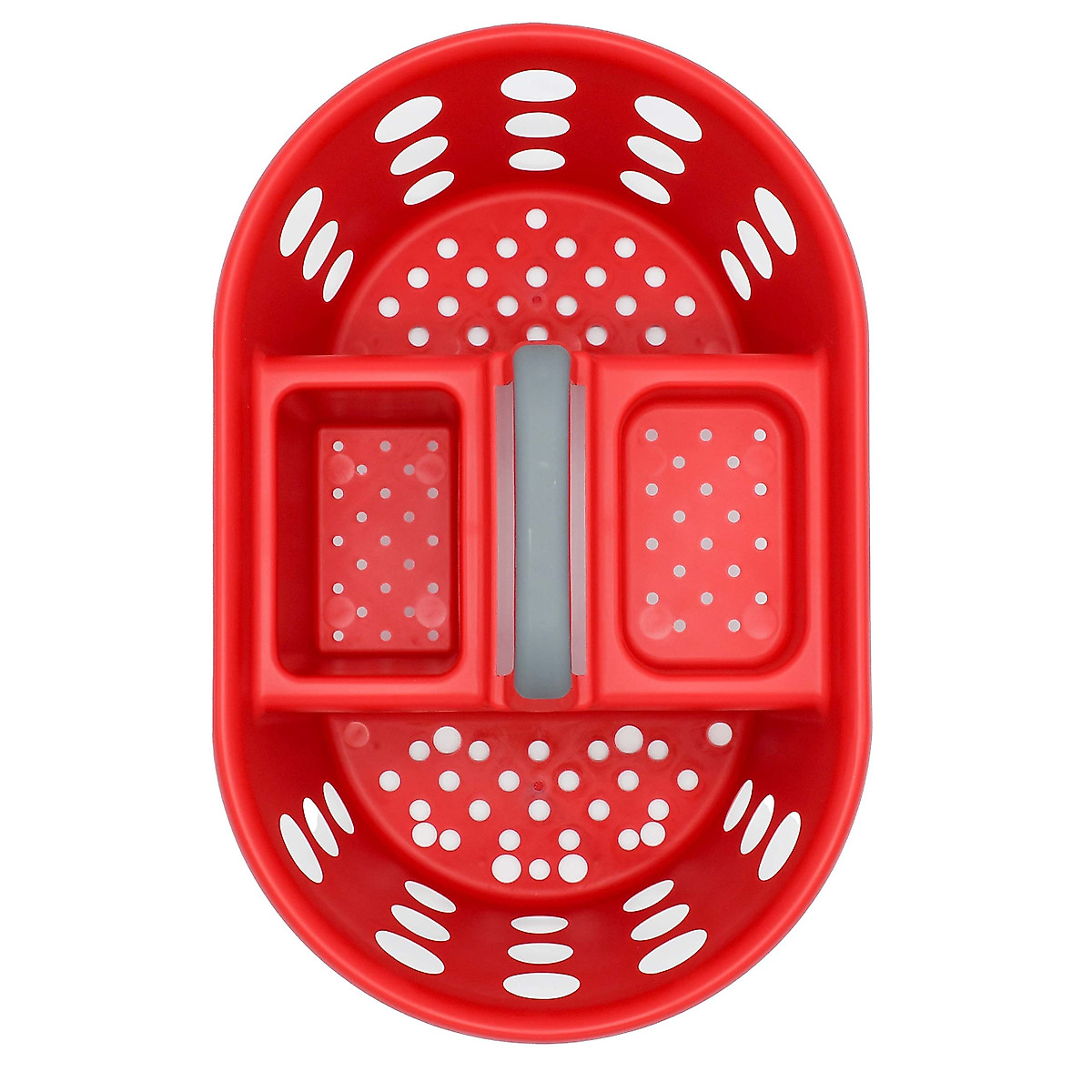 SIMPLYKLEEN Shower Caddy with Handle 2-Pack Plastic Bathroom Storage Organizer, Red Made in the USA