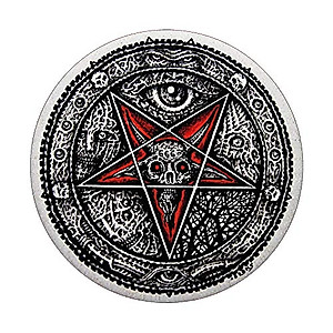 Pentagram Satanism Devil Seal AntiChrist Goth Emo Gift PopSockets PopGrip: Swappable Grip for Phones & Tablets