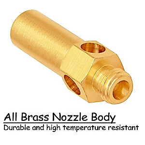 Uenede 10PCS Brass Burner Jet Nozzle for Cast Iron Burner Propane Natural Gas