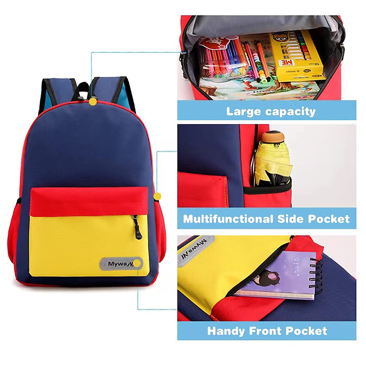 POWOFUN Kids Preschool Toddler Backpack Cute Cool Kindergarten Lightweight Daypack For Boys and Girls