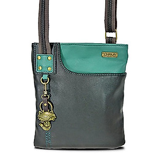 CHALA New Crossbody SWING Smart Phone Handbags Bag Vegan Leather (Teal- Fox)