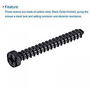 uxcell Hex Lag Screws 1/4" x 2" Carbon Steel Phillips Head Half Thread Self-Tapping Bolts for Deck Building or Joining Lumber 25pcs