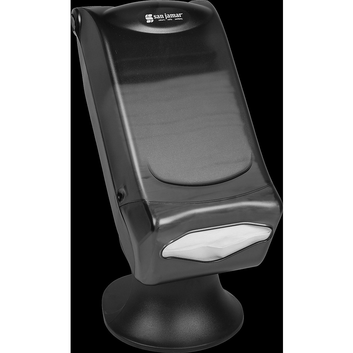 San Jamar - H5005STBK H5005S Venue Fullfold Control Napkin Dispenser with Stand, 500 Capacity, 8" Width x 17-1/2" Height x 13" Depth, Black Pearl