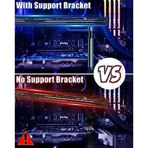 Pukapro GPU Support Bracket Graphics Card Sag Brace, Suit for VGA Graphics Card Stand Holder -Mars Green
