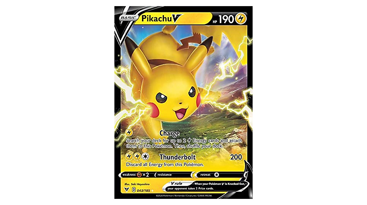 Pokemon Pikachu V Ultra Rare Card - 043/185 Near Mint Collectible