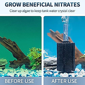 Pawfly Aquarium Bio Sponge Filter Quiet Betta Fry Shrimp and Small Fish Foam Filter for Fish Tanks up to 20 Gallons