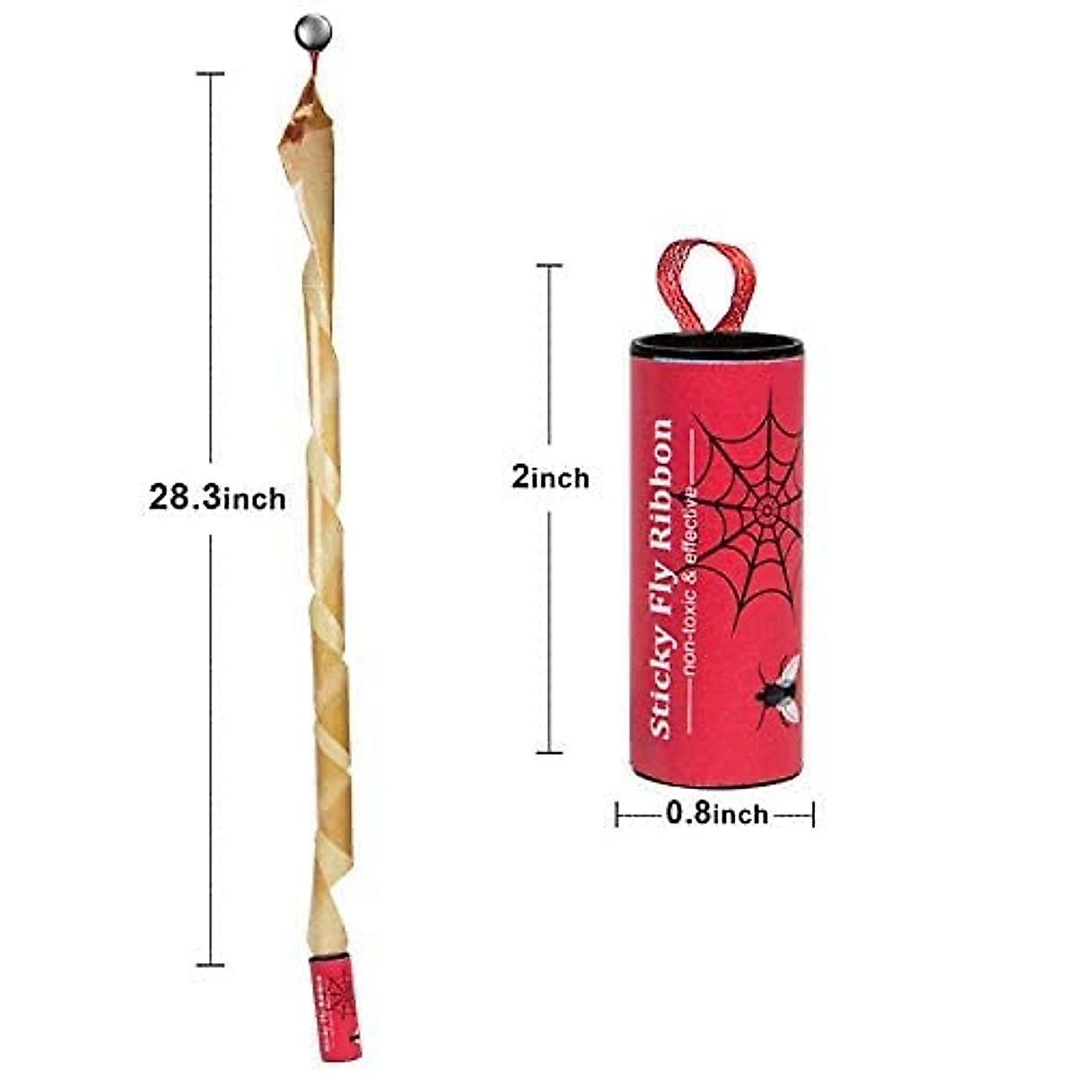 Stingmon 20 Roll Fly Traps Outdoor, Fruit Fly Trap for Indoors, Fly Paper, Hanging Sticky Fly Strips Fly Tape Fly Catcher Fly Ribbon Fly Killer Gnat Traps for Plants Kitchen, Family Farm