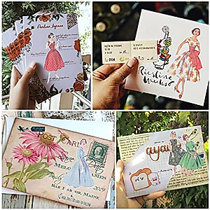 240 Pcs Vintage Washi Stickers for Journaling Supplies, Retro Style Ladies Scrapbook Stickers Scrapbooking Supplies Kit, Aesthetic Stickers for Junk Journal Supplies DIY Crafts Embellishment