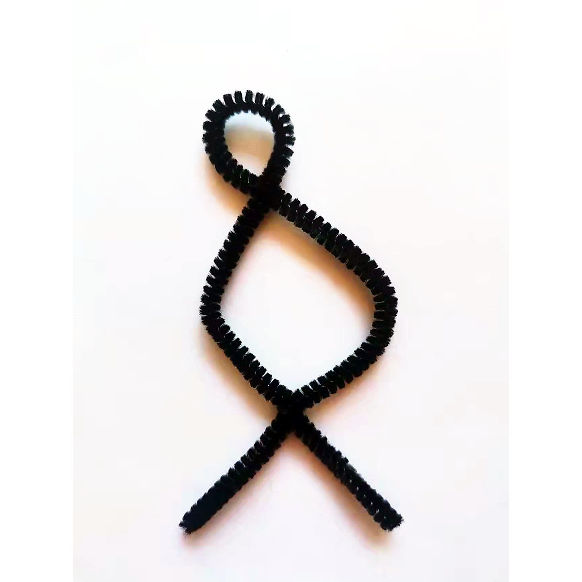 Black Pipe Cleaners 200 Pieces Chenille Stems for DIY Art Decorations Creative Craft (6 mm x 12 Inch)