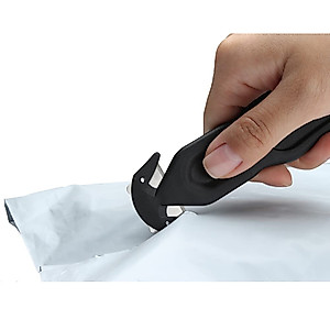 Nova Safety Cutter Tool, Ergonomic Film Cutting Blade, Box, strap, carton and package Opener (Black, 5 Pack)