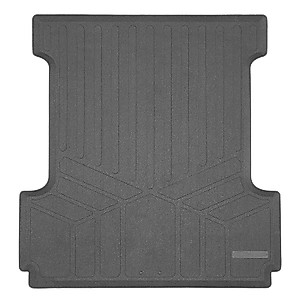 SMARTLINER K0167 Truck Rugged Rubber Bed Liner Mat for 2015-2022 Ford F150 SuperCrew Cab F-150 Black
