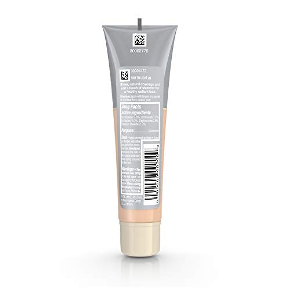 Neutrogena Healthy Skin Glow Sheers Tinted Moisturizer, Oil-Free & Non-Greasy Moisturizer with Antioxidant Vitamins A, C, and E, Broad Spectrum SPF 30 Sunscreen, Fair to Light 20, 1.1 oz (Pack of 2)