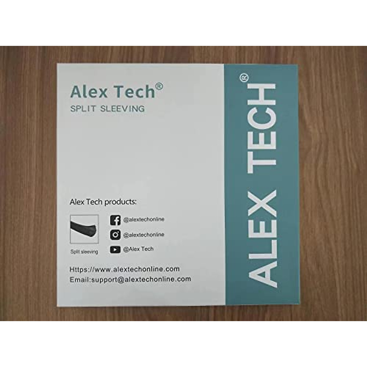 Alex Tech 10ft - 1/2 inch Cord Protector Wire Loom Tubing Cable Sleeve Split Sleeving for USB Cable Power Cord Audio Video Cable – Protect Cat from Chewing Cords - Black