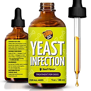 Dog Allergy Relief | Dog Ear Infection Treatment | Yeast Infection Treatment for Dogs | Reduces Irritation & Inflammation | Itchy Ear Relief for Dogs | Beef Flavor | 1 Oz