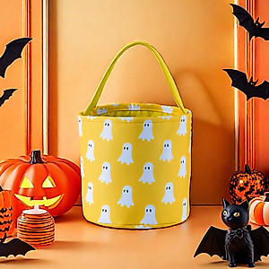 E-FirstFeeling Halloween Candy Bags Trick or Treat Bags Halloween Basket Halloween Bucket Tote (Halloween Ghost)
