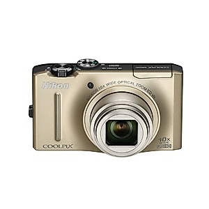Nikon Coolpix S8100 12.1 MP CMOS Digital Camera with 10x Zoom-Nikkor ED Lens and 3.0-Inch LCD (Gold)