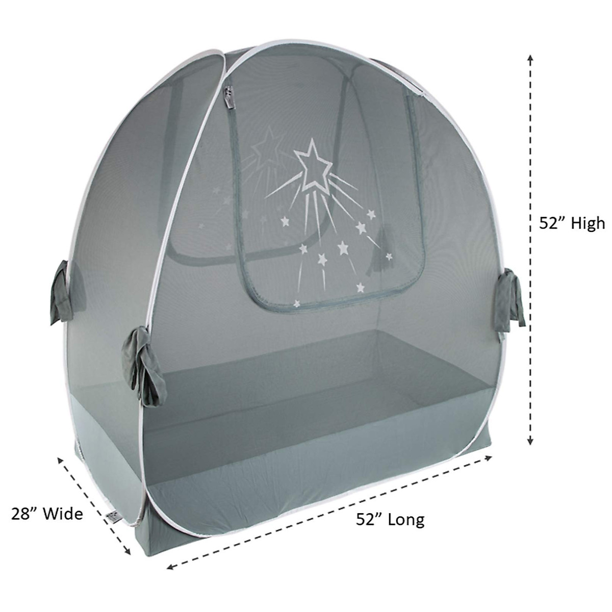 Aussie Cot Net Baby Crib Tents Twin 2 Silver Star Crib Tents to Keep Baby from Climbing Out - Crib Mosquito Netting