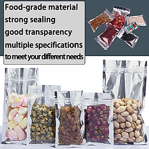 Daarcin Mylar Ziplock Bags | Foil Pouch Resealable Smell Proof Bags | Sealable Heat Seal Bags for Candy and Food Packaging (3 Size 30Pack Mixed)