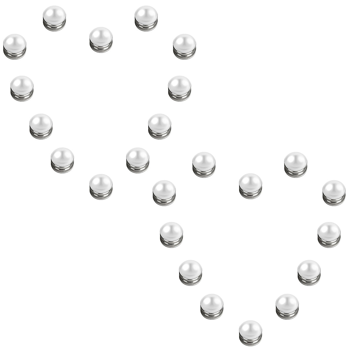 24 Sets Wedding Veil Weights Magnetic Pearls- 0.4 Inch Bridal Veil Weights Magnetic Double-sided Artificial Pearls for Wedding Bridal Decoration