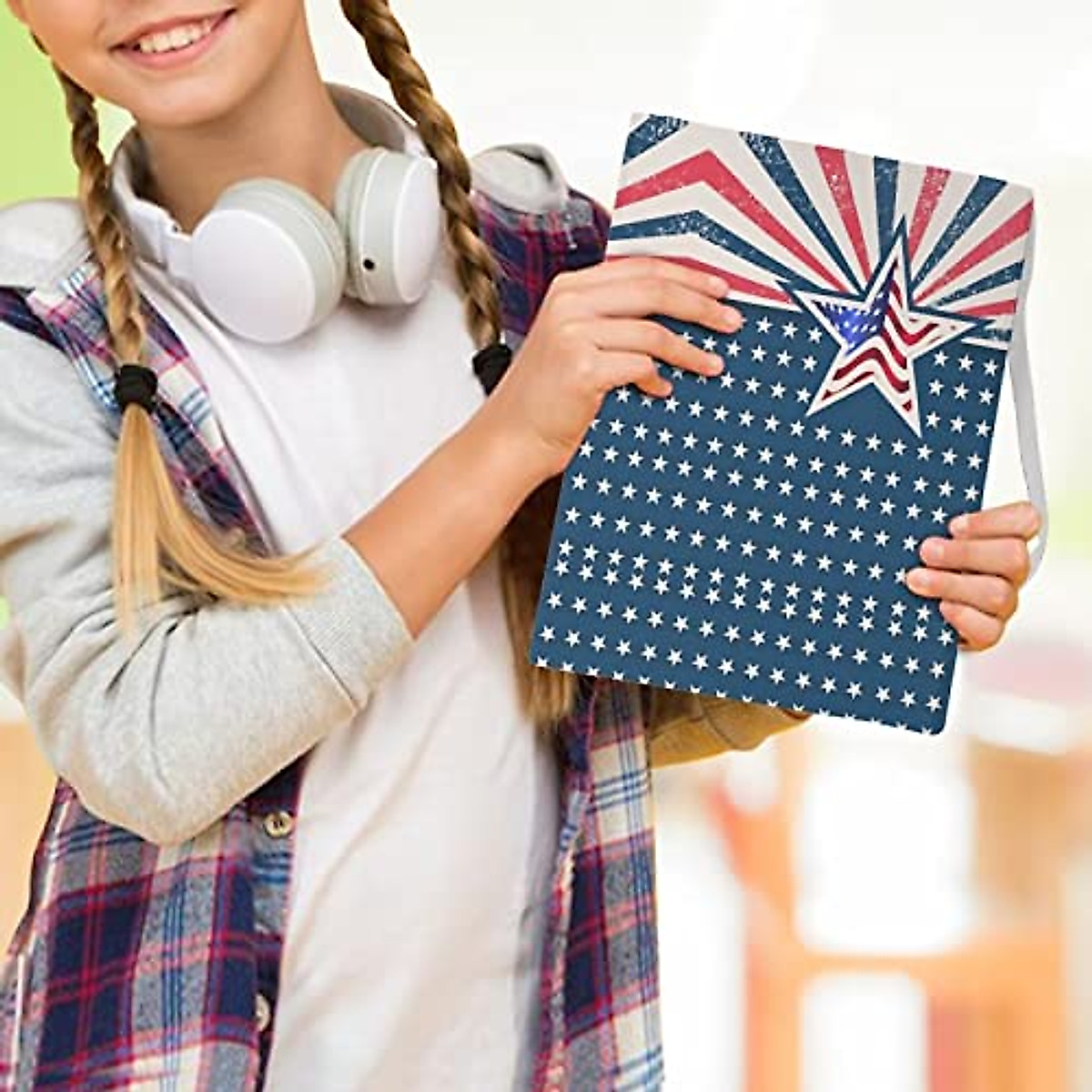 TODIYADDU Shining Pentagram Fabric Book Cover for Teachers Book Protector- Padded Detachable Dustproof Book Pouch Textbook Cover Aa Big Book Cover