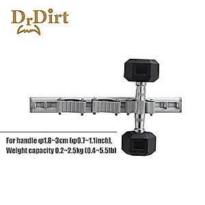 DrDirt Broom Holder Wall Mount with 3 Sliding Grippers and 4 Hooks, 13.4inch Heavy Duty Garden Tool Organizer Mop and Broom Holder for Home Kitchen Bathroom Laundry Room Closet Garden Garage, Gray