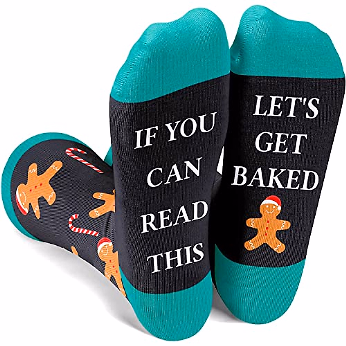 Zmart Funny Christmas Socks for Men Boys Holiday Socks Gingerbread Socks, Gingerbread Gifts Stocking Stuffers for Teen Boys Secret Santa Gifts Christmas Gifts