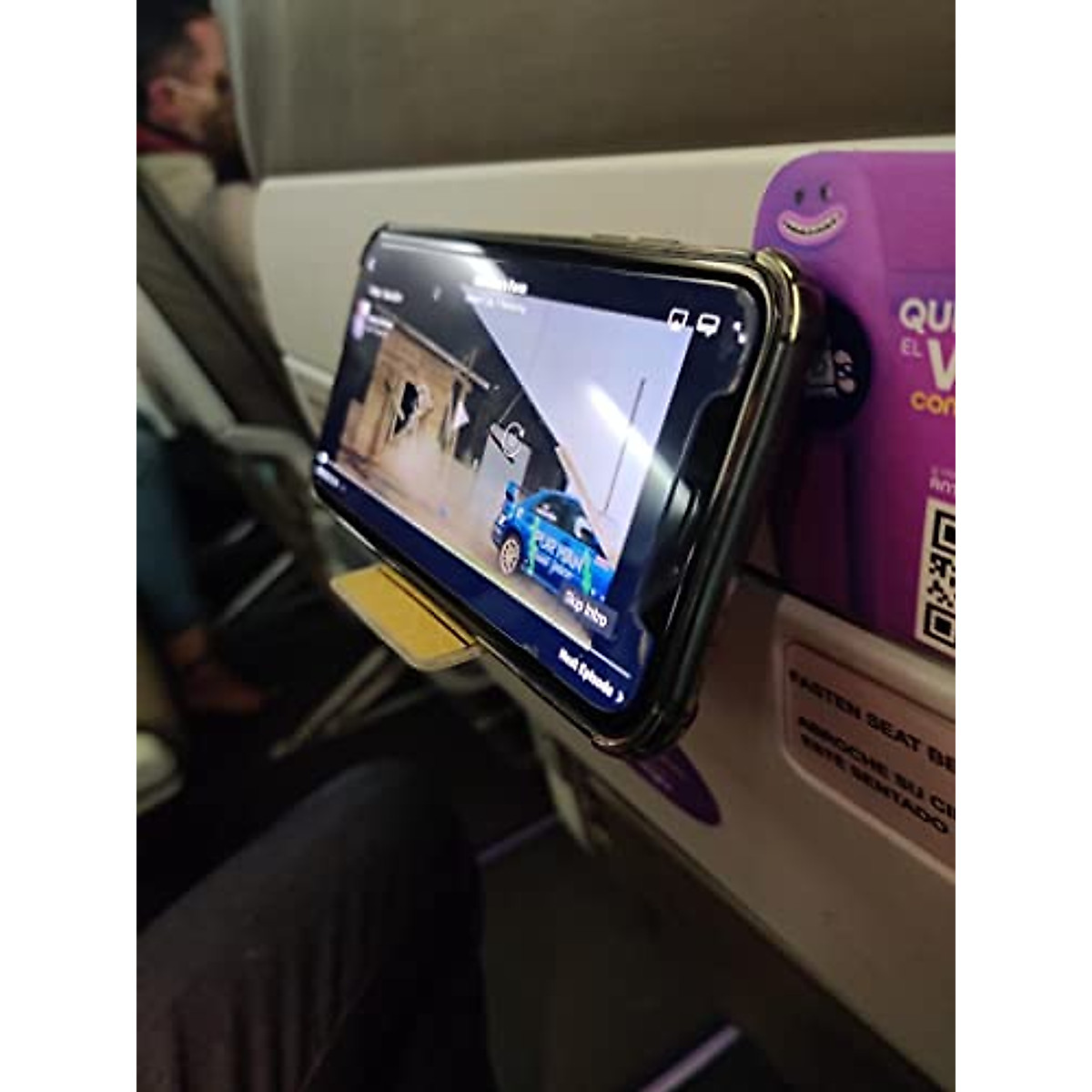 Gripssy Airplane Travel Essentials Phone Holder and Stand | Anti-Slip, Ultra-Compact and Flexible Technology is Designed for Smartphones- Compatible iPhone, Android |Travel Accessories, Gadget