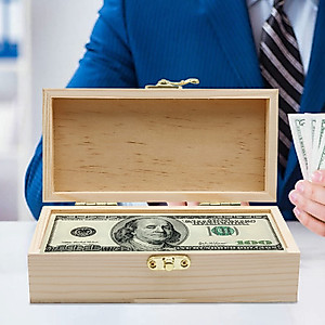 Wooden Lockable Currency Tray, Single Row Currency Tray, Cash Organizer Money Storage Box, Money Organizer for Cash (Wood Color)