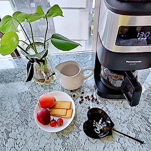 Heart-shaped Coffee Spoon Rest, Mini Coffee Spoon Holder, Small Ceramic Spoon Rest for Coffee Stirrers, Teaspoon, Bar Spoon, Coffee Bar Accessories, Coffee Station (Ture black+black Spoon)