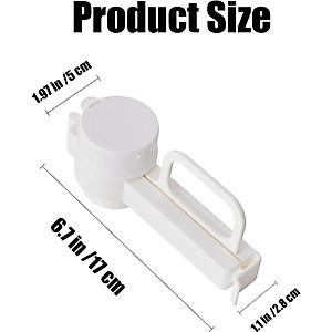 Kerrtoa Food Bag Sealing Clip with Pour Spout, Bag Clips for Food, Seal and Pour Bag Clip,Snack Clips That Pour, Suitable for Small Particle Food, Liquid, Flour and Baby Food Storage Organizer (3)