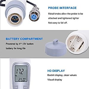 Digital Dissolved Meter JPB-70A Portable Pen Water Quality Monitor Dissolved Oxygen Meter with Backlight 0.0-20.0mg/L ±0.3mg/L for Freshwater Culture/Mariculture/Swimming Pool